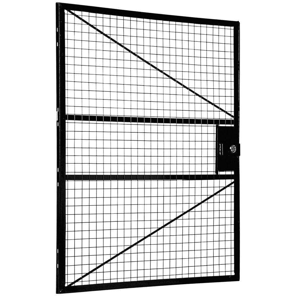 Vestil 5' x 4' Black Steel Panel with Hinged Door for Adjustable ...
