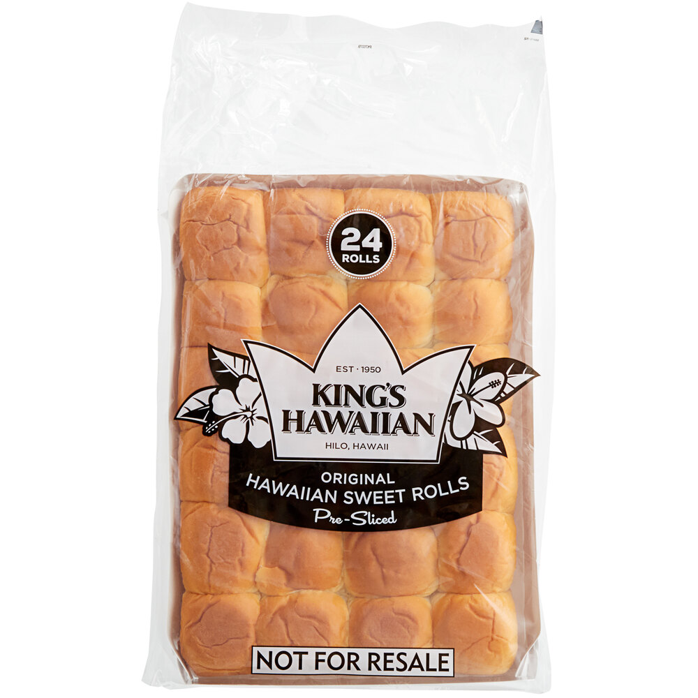 King's Hawaiian Original Hawaiian Sweet Sliced Dinner Rolls 1 oz. - 240 ...