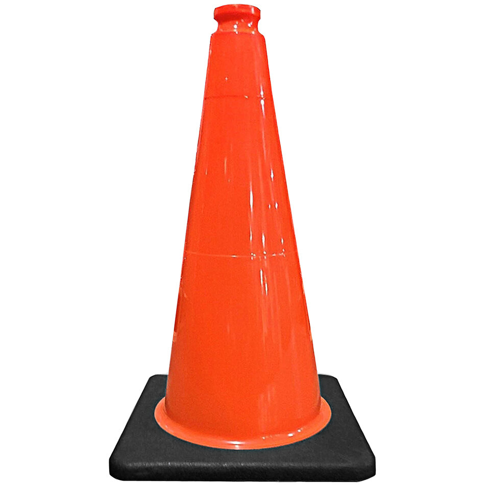 Cortina DW Series 28" Orange Traffic Cone with 7 lb. Base 03-500-07