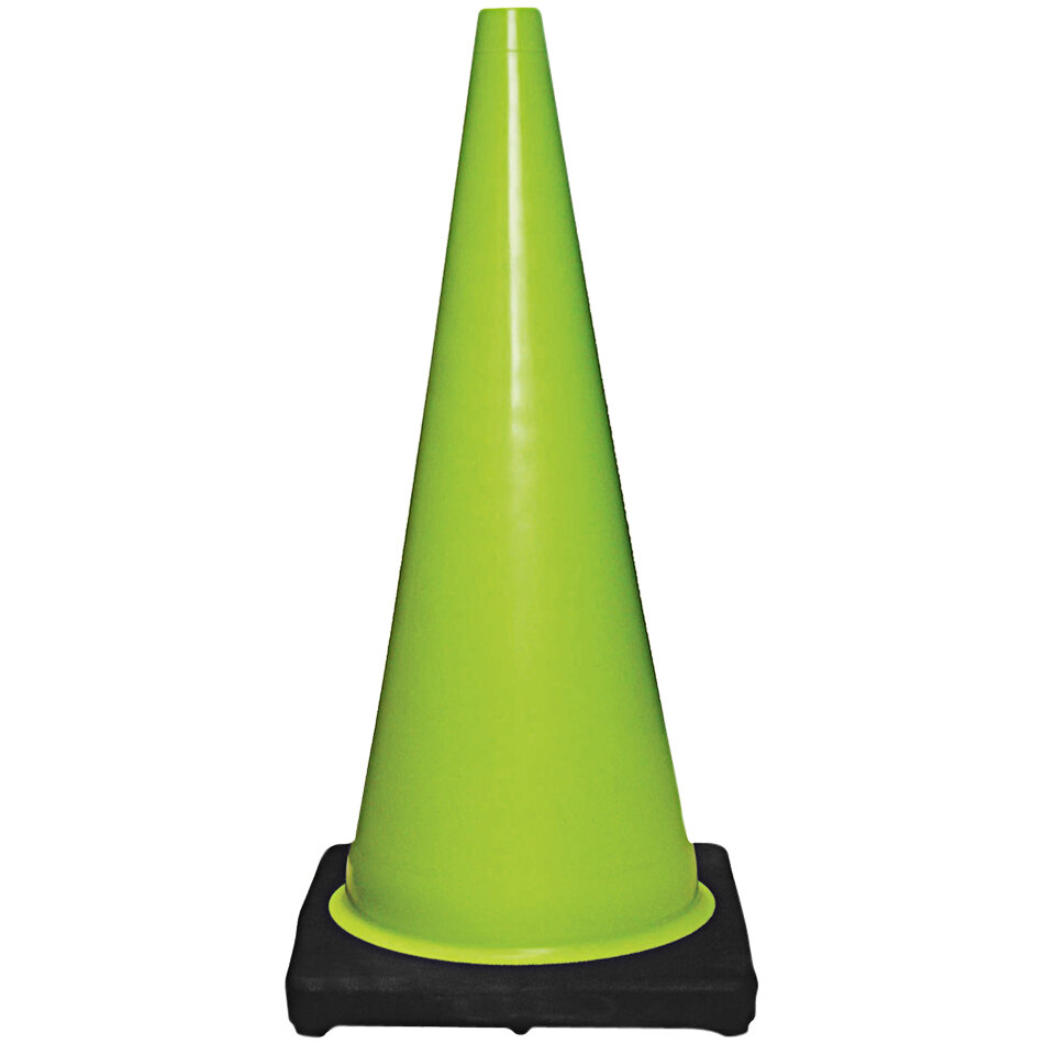 Cortina DW Series 36" Lime Traffic Cone with 10 lb. Base 03-500-08LI