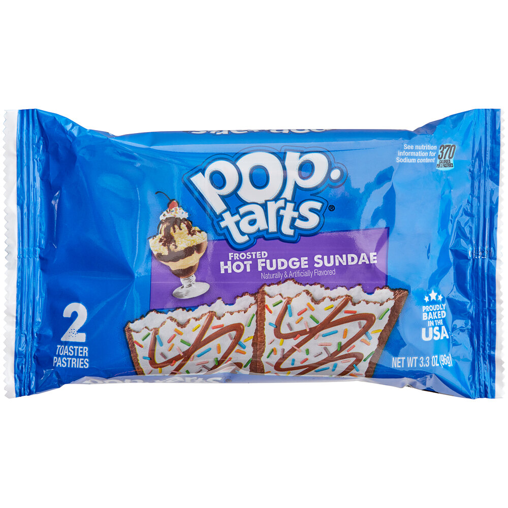 Pop-Tarts Frosted Hot Fudge Sundae Toaster Pastry 2-Pack - 72/Case