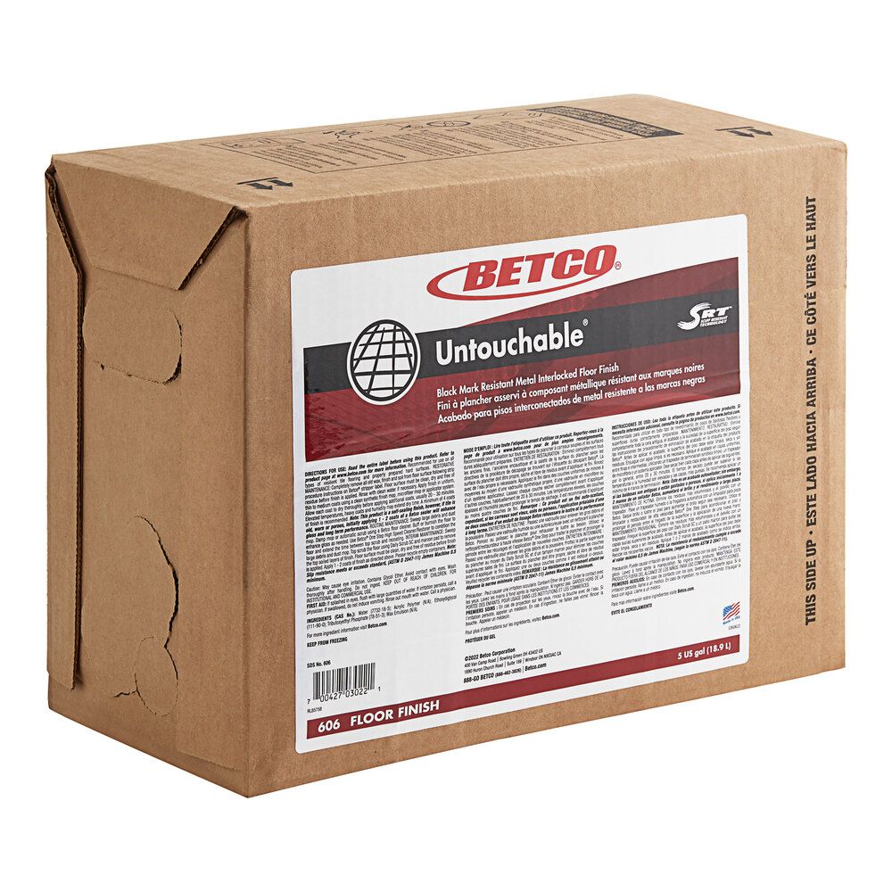 Betco 6060500B Untouchable 5 Gallon Bag in Box Floor Finish with SRT