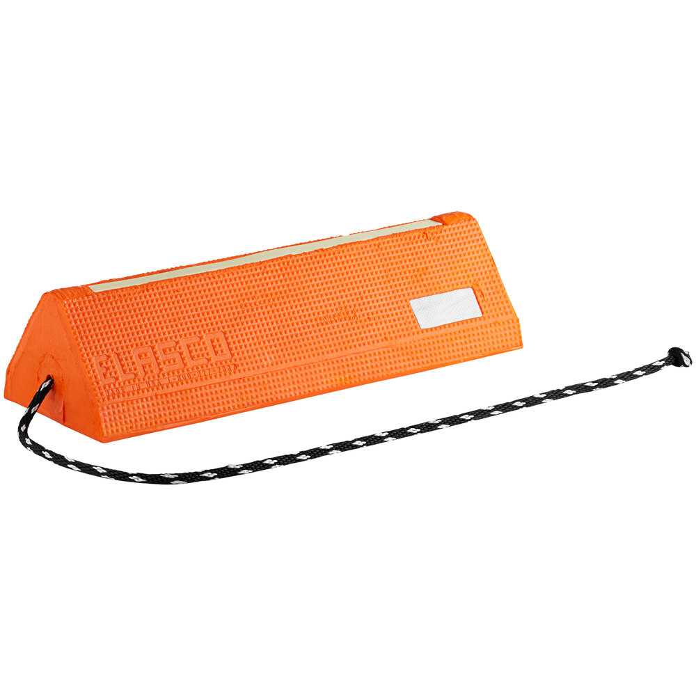 Cortina 23 1/2" x 8" x 6" Orange Aircraft Chock With Glow Strip and ...