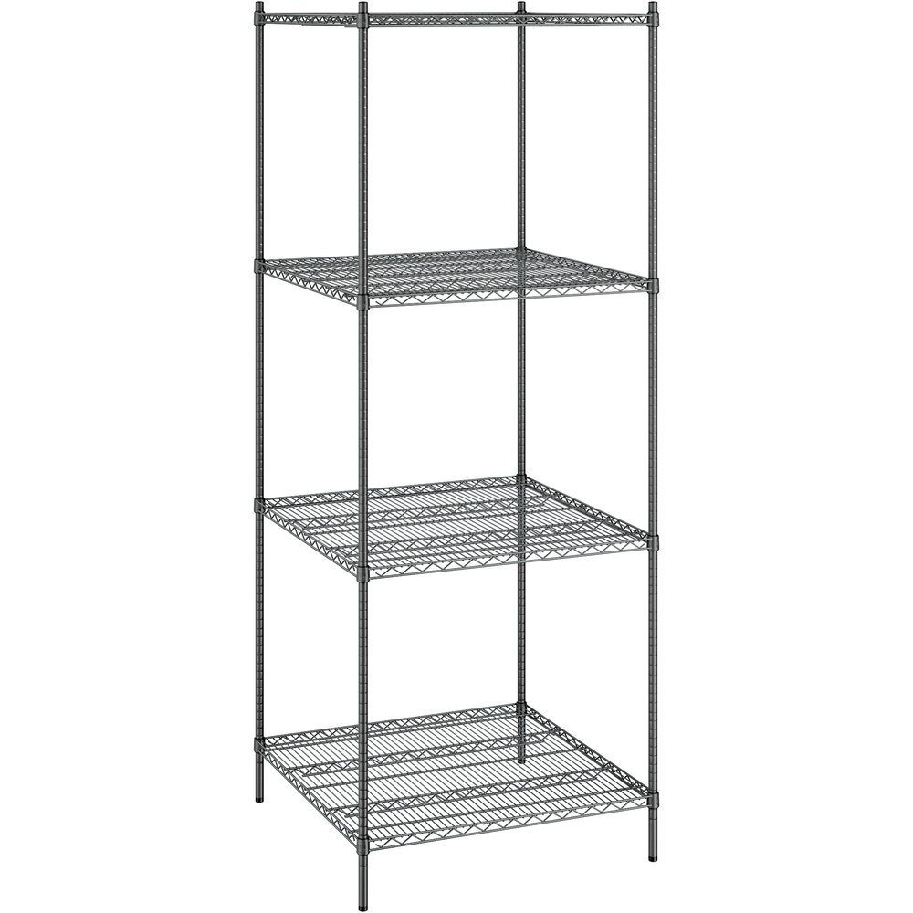 Regency 36 X 36 X 96 NSF Black Epoxy Stationary Wire Shelving