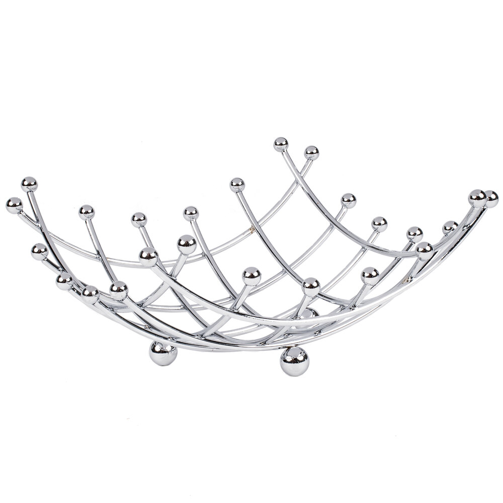 American Metalcraft BAS1 Square Chrome Checker Basket - 8" x 8" x 2 3/4"