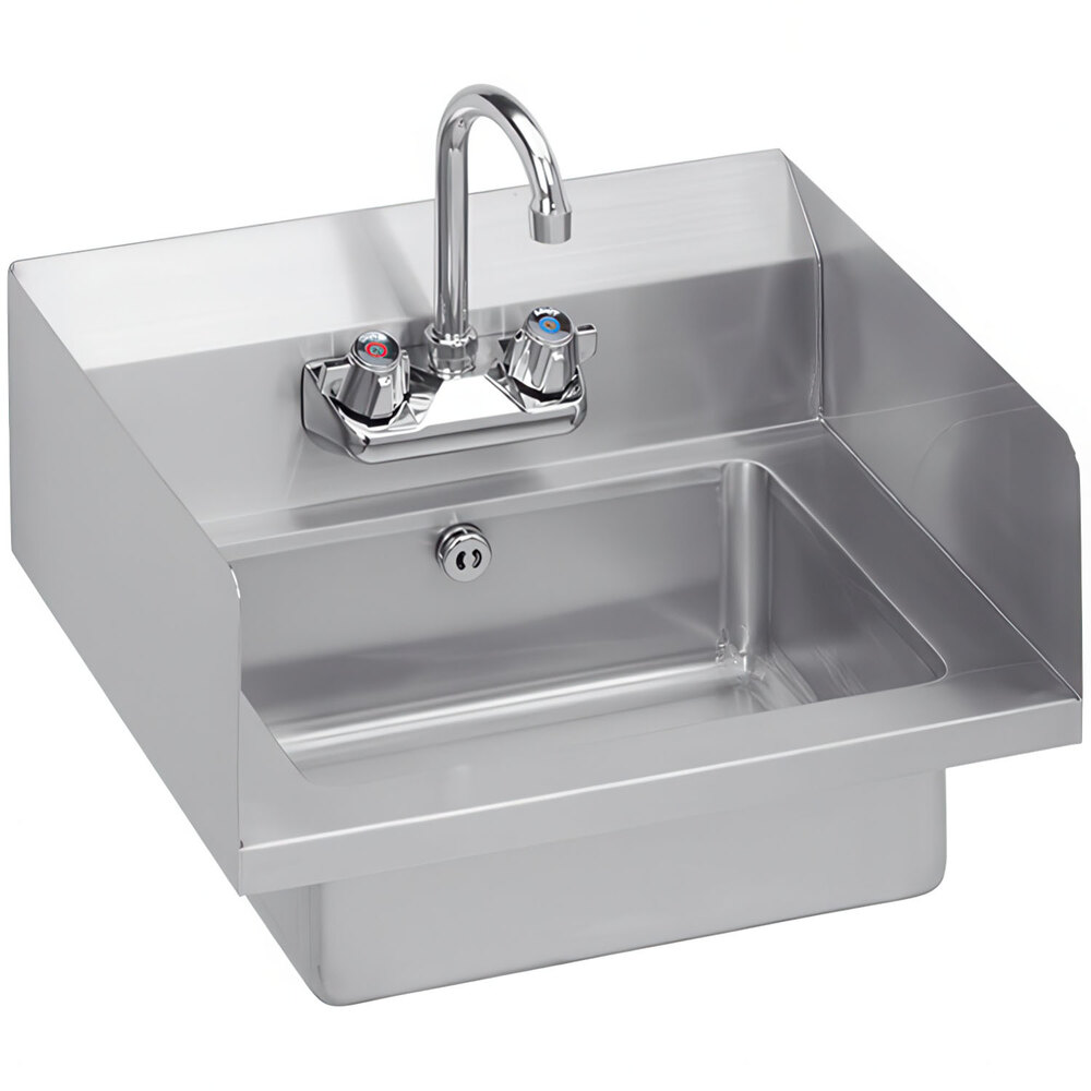 Zurn Elkay EHS-18-SDX 18" x 14 1/2" Wall Mount Hand Sink with Gooseneck ...