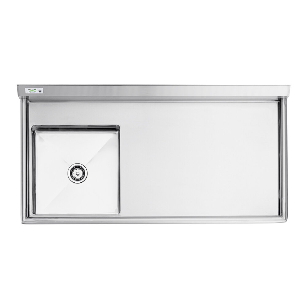 60" 16-Gauge Stainless Steel Soiled / Dirty Undercounter Dishtable ...