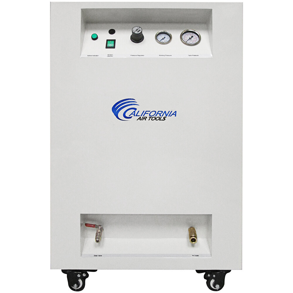 California Air Tools Ultra Quiet Oil-Free 8 Gallon Steel Tank Air ...