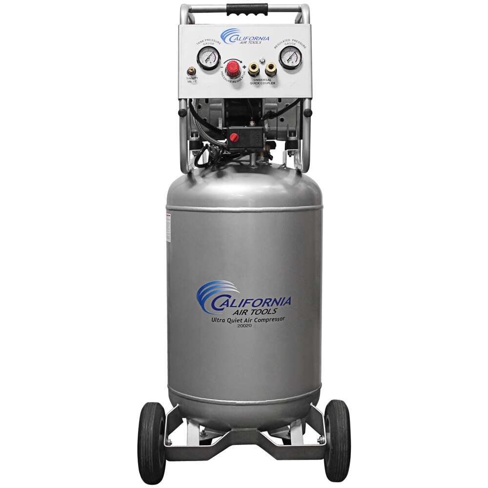 California Air Tools Ultra Quiet Oil-Free 20 Gallon Steel Tank Air ...