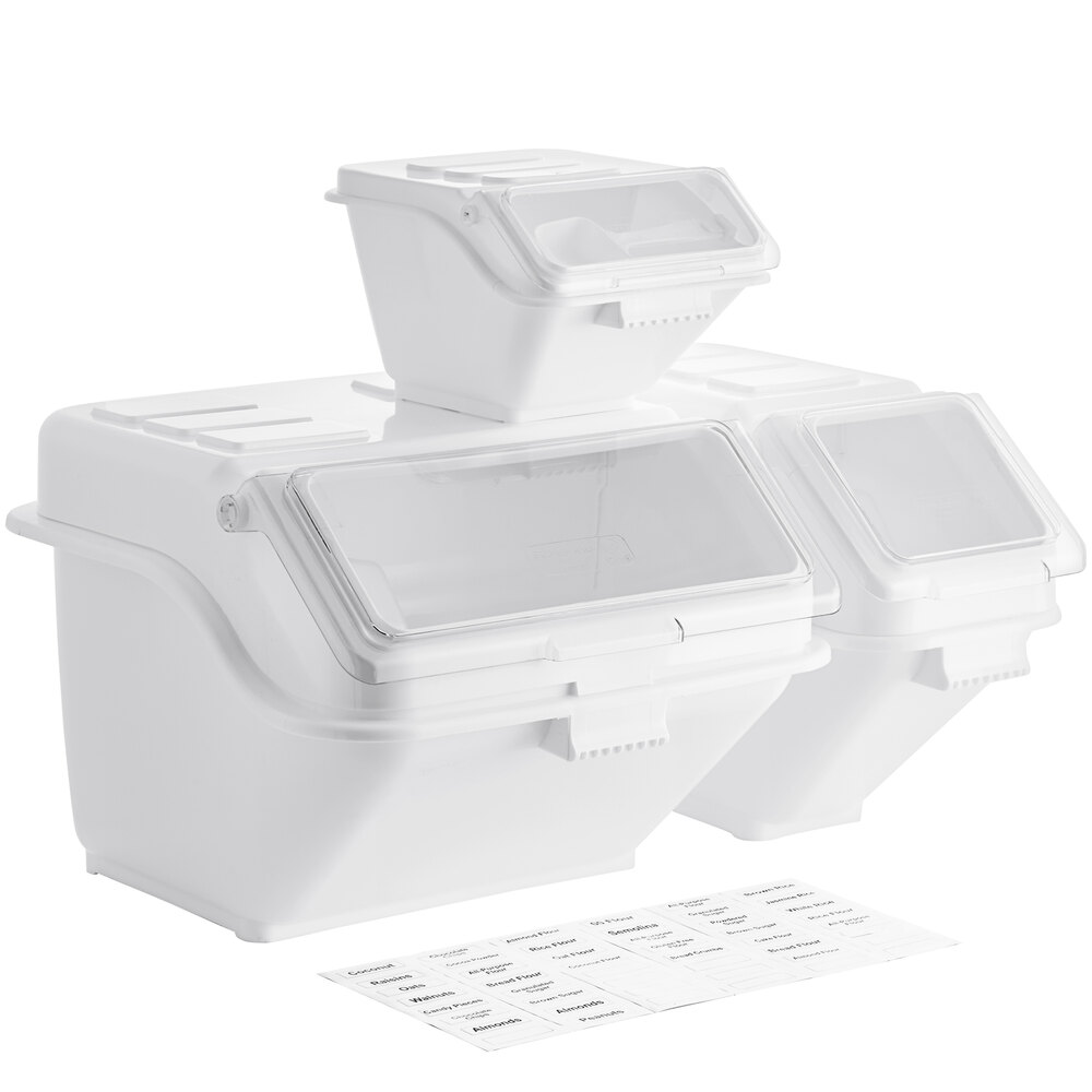 Baker's Lane Ingredient Shelf Bin Set of 3 Sizes: 40 Cups, 100 Cups ...