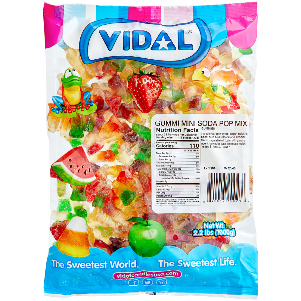 Vidal Mini Gummy Soda Bottles 2.2 lb.