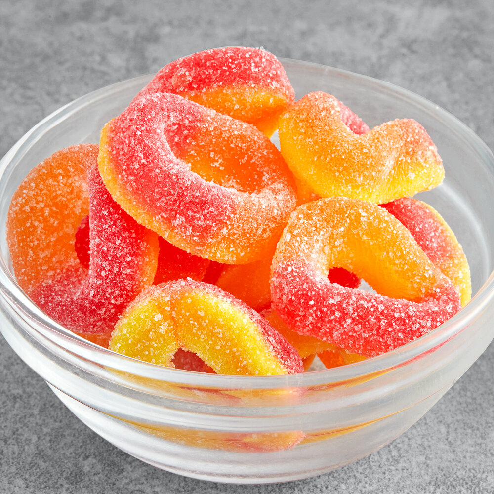 Kervan Gummy Peach Rings 5 lb.