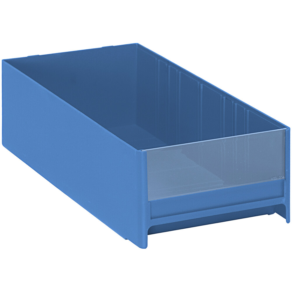 Quantum 5 5/8" x 11" Blue High Impact Polystyrene Interlocking Cabinet ...