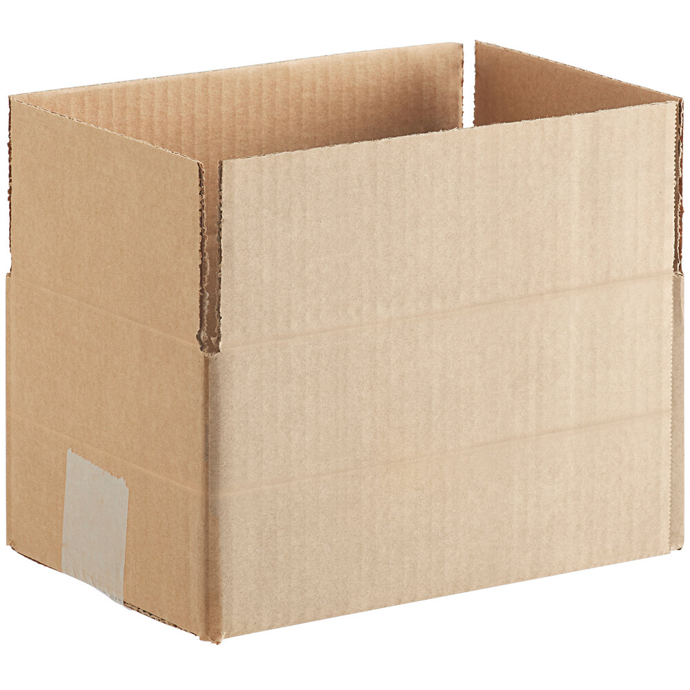 Lavex 9" x 5" x 5" Kraft Corrugated Multi-Depth Shipping Box - 25/Case