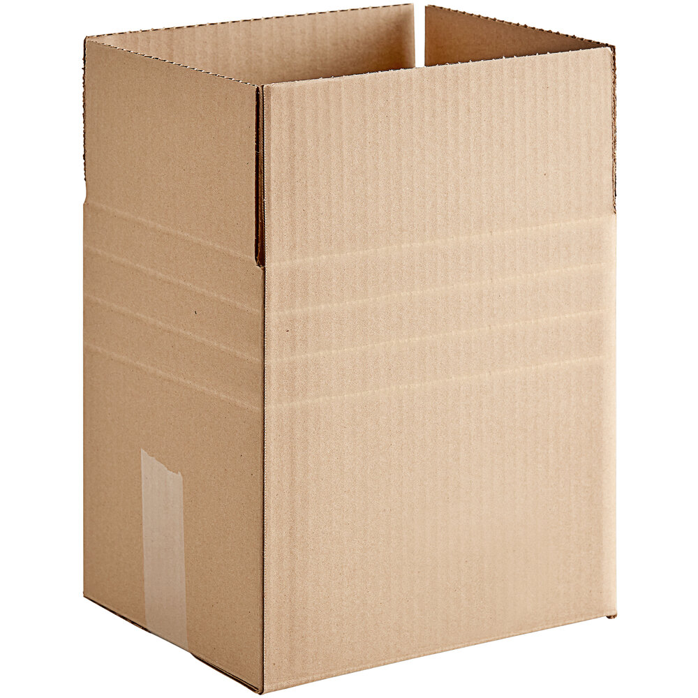 Lavex 11 1/4" x 8 3/4" x 12" Kraft Corrugated Multi-Depth Shipping Box ...