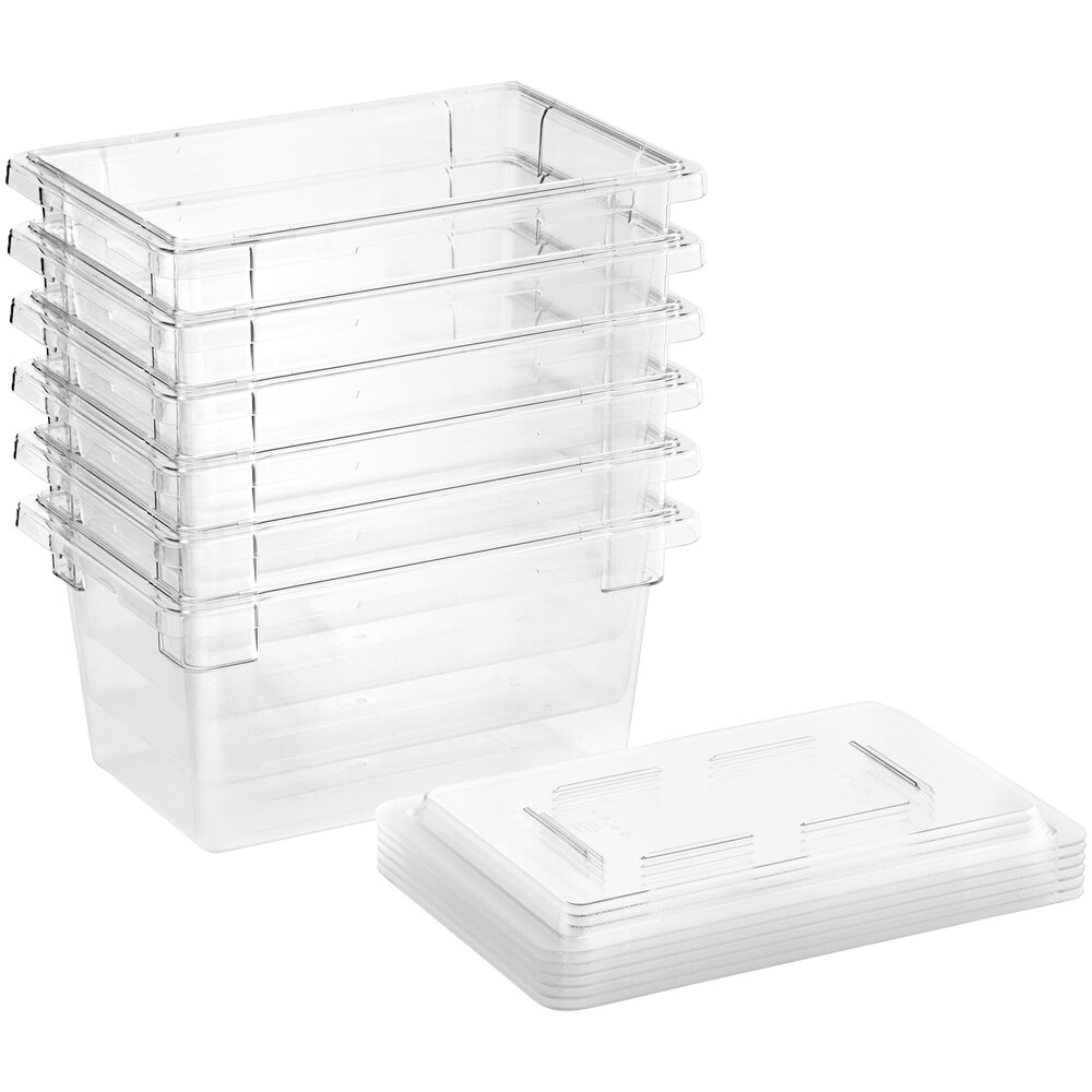 Cambro Camwear® 18" x 12" x 9" Clear Polycarbonate Food Storage Box ...