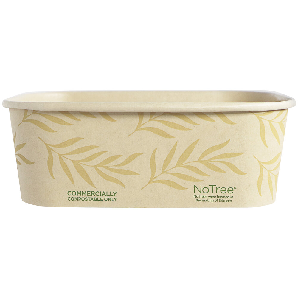 World Centric NoTree Bio-Lined Compostable Rectangular Container 24 oz ...
