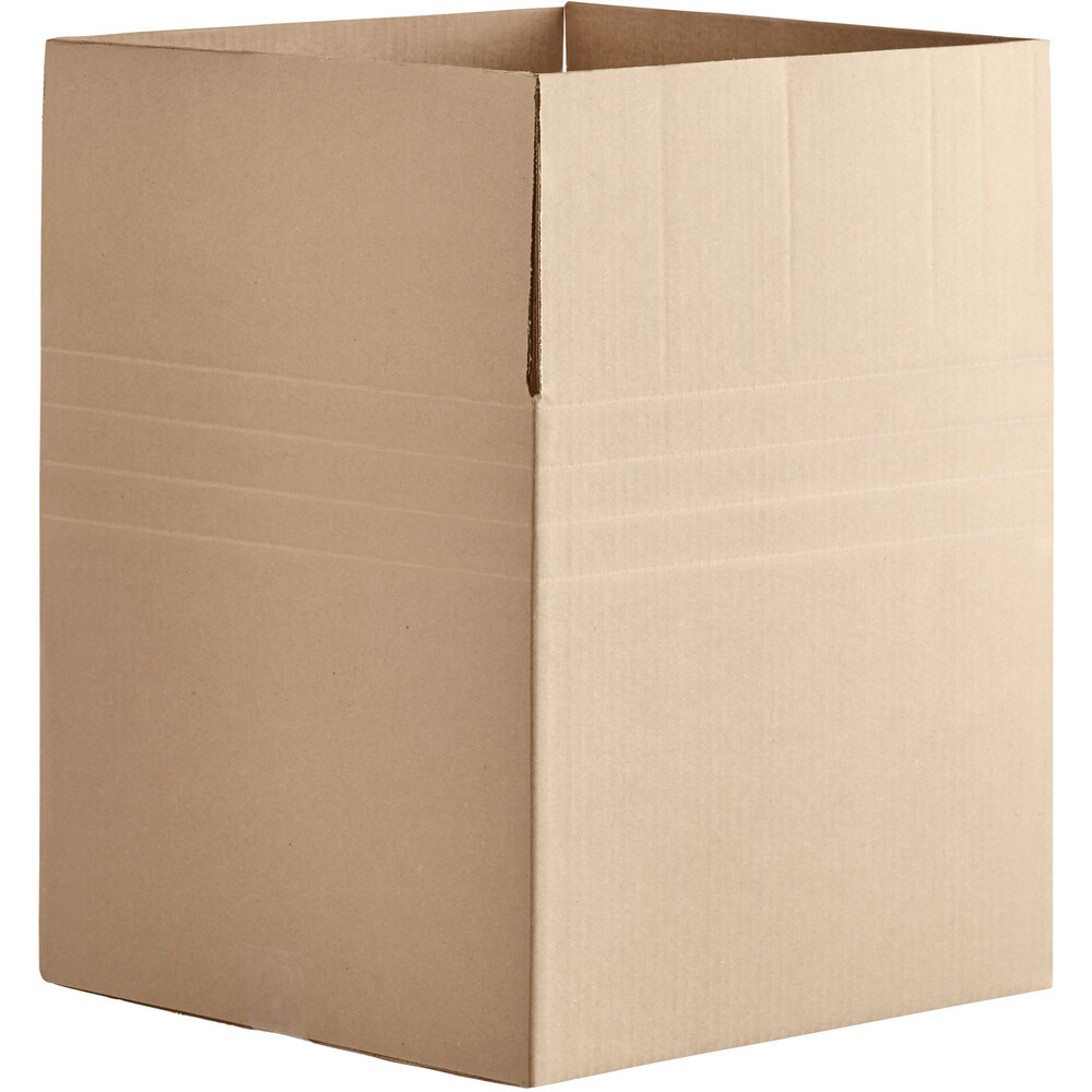 Lavex 20" x 20" x 20" Kraft Corrugated Multi-Depth Shipping Box - 10/Case