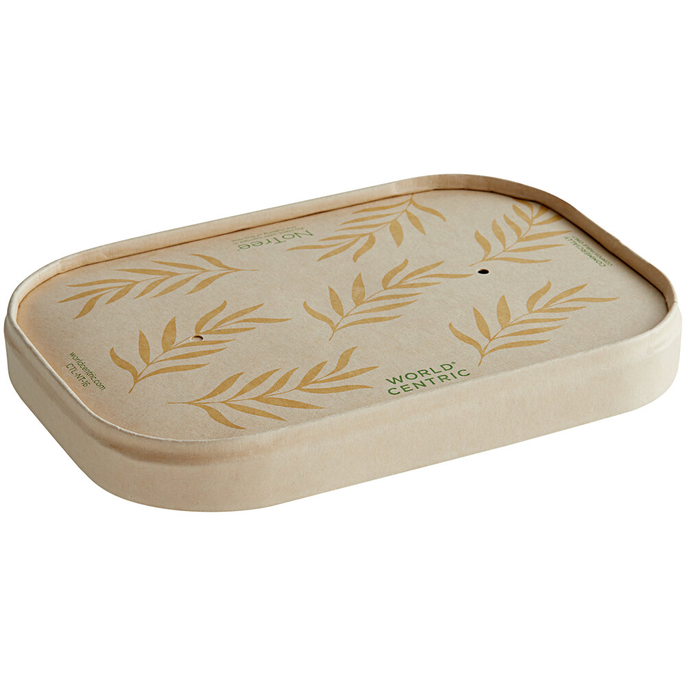 World Centric 16-32 oz. NoTree Compostable Paper Lid - 300/Case