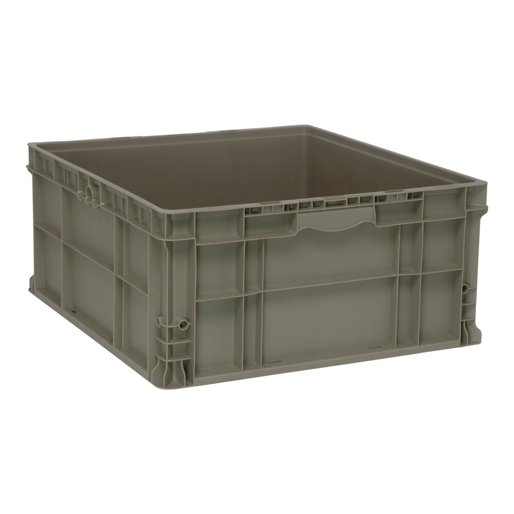 Quantum 24" x 22 1/2" x 11" Heavy-Duty Gray Stacker Straight Wall ...