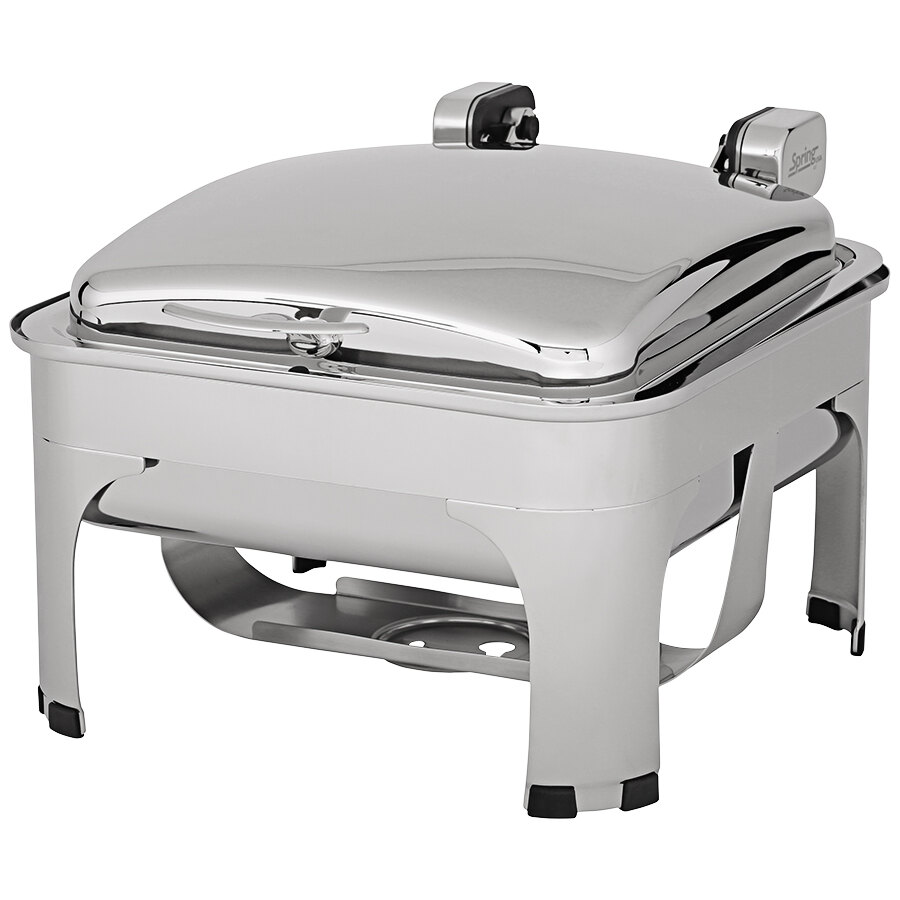 Spring USA Suite 6 Qt. Rectangular Stainless Steel Induction Chafer ...