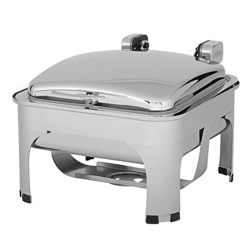 Spring USA Suite 6 Qt. Rectangular Stainless Steel Induction Chafer ...