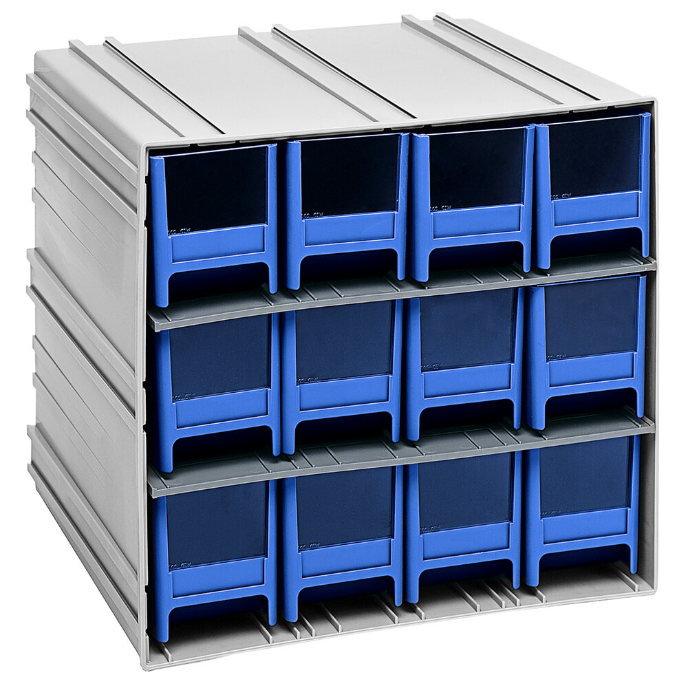 Quantum 11 3/8" x 11 3/4" x 11" Interlocking Storage Cabinets with 12 ...
