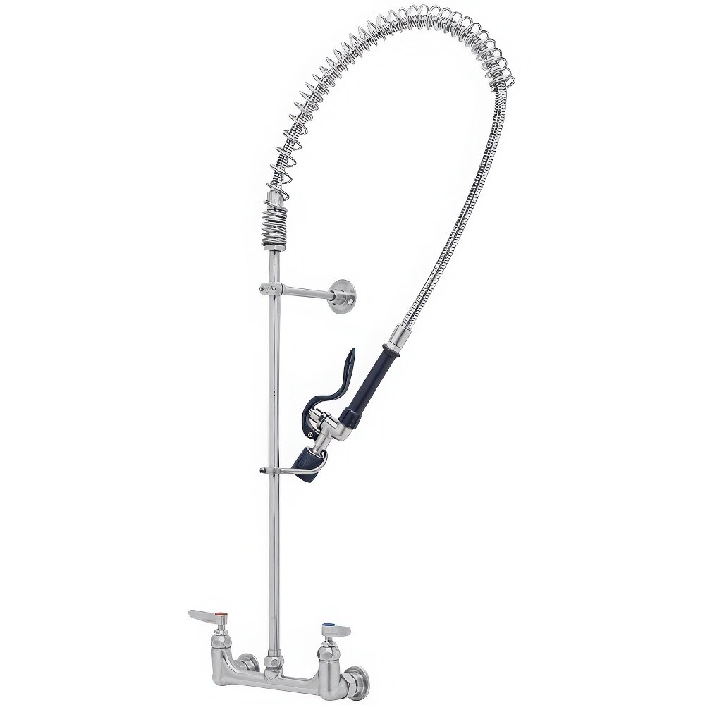 Eversteel by T&S S-0133-BJ Stainless Steel 8" Wall Mount Mixing Faucet ...