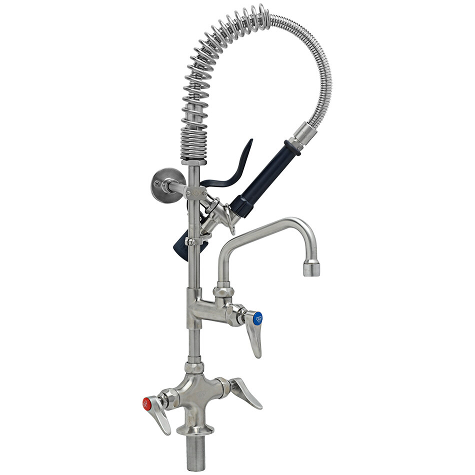 Eversteel by T&S SMPM-2DLN-06 Stainless Steel Deck Mount Mixing Faucet ...