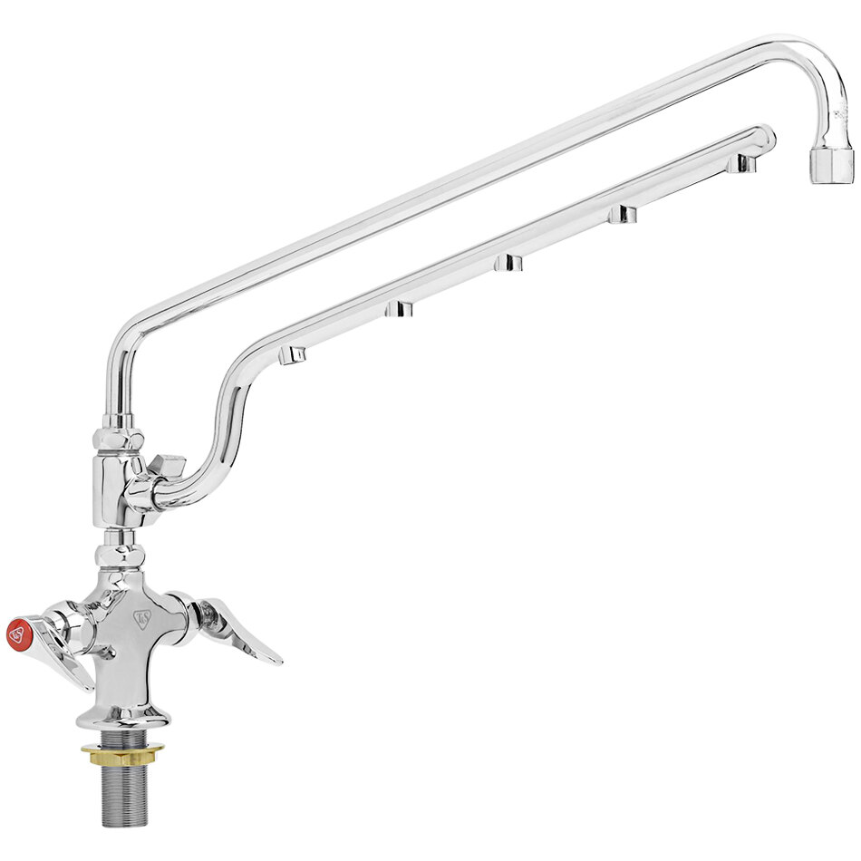 T&S B-0200-U18 Ultrarinse Single Hole Deck Mount Mixing Faucet with 18 ...