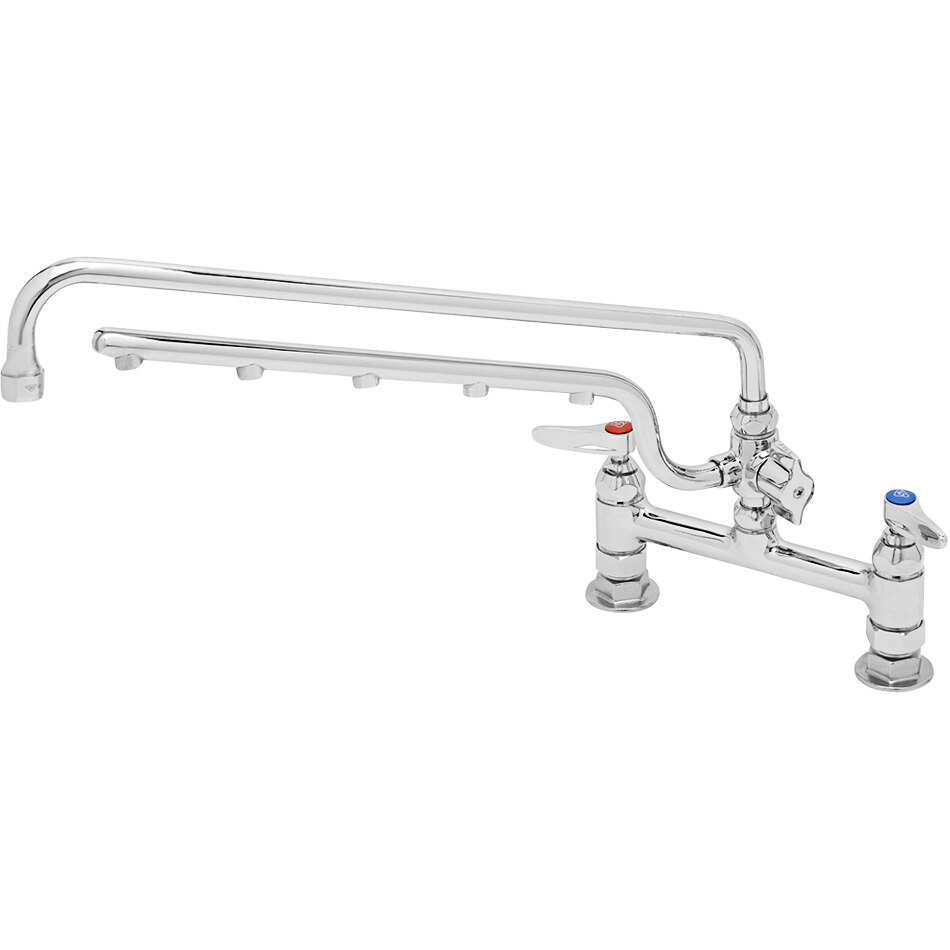 T&S B-0200-U18 Ultrarinse Deck Mount Mixing Faucet with 8" Centers, 18 ...