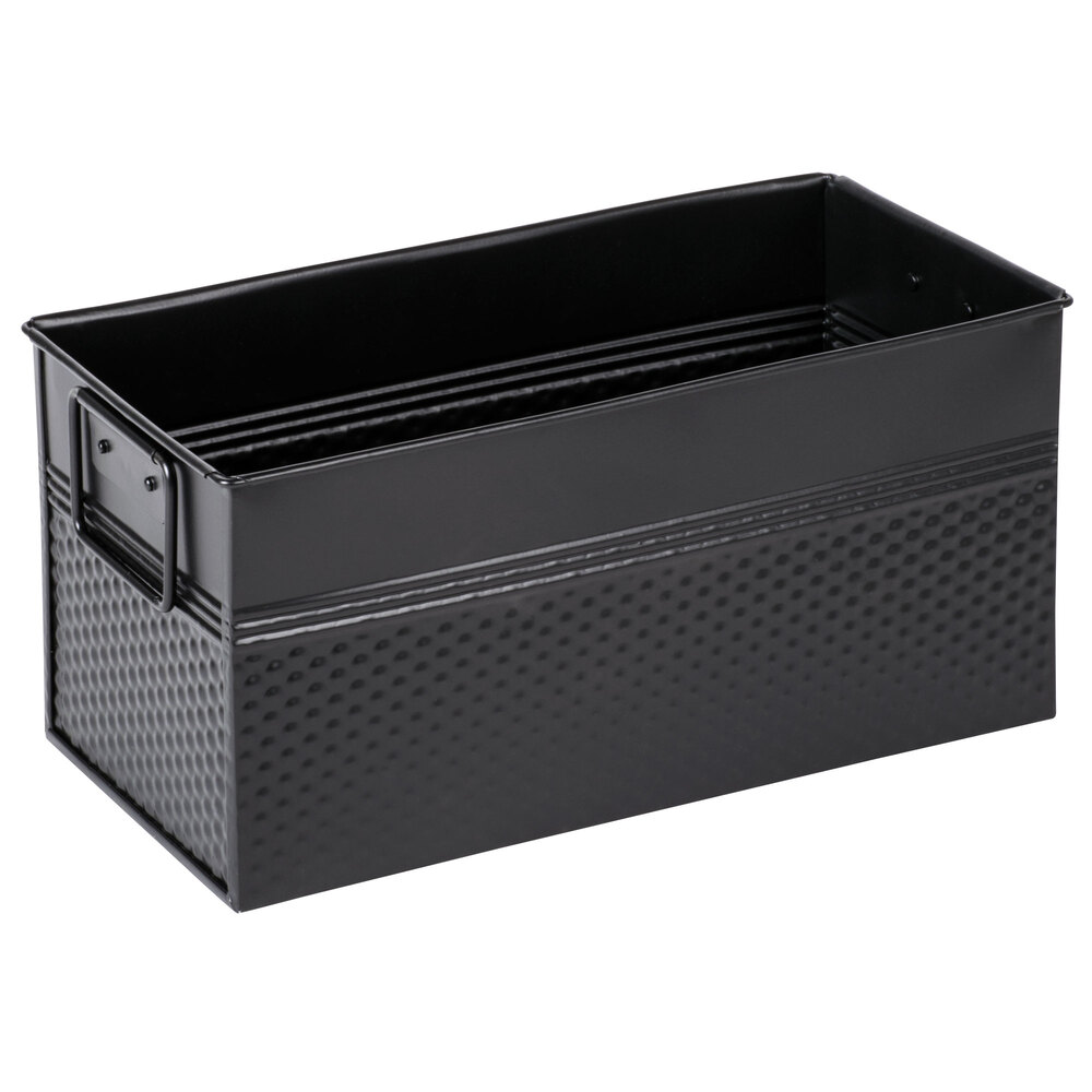 American Metalcraft BEVB6612 6.75 Qt. 1/3 Size Black Rectangular ...