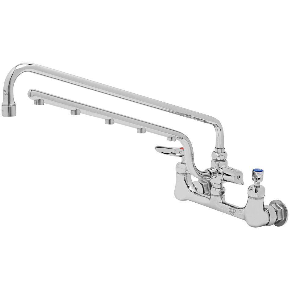 T&S B-0230-U18-CR Ultrarinse 8" Wall Mount Mixing Faucet with 18" Swing ...