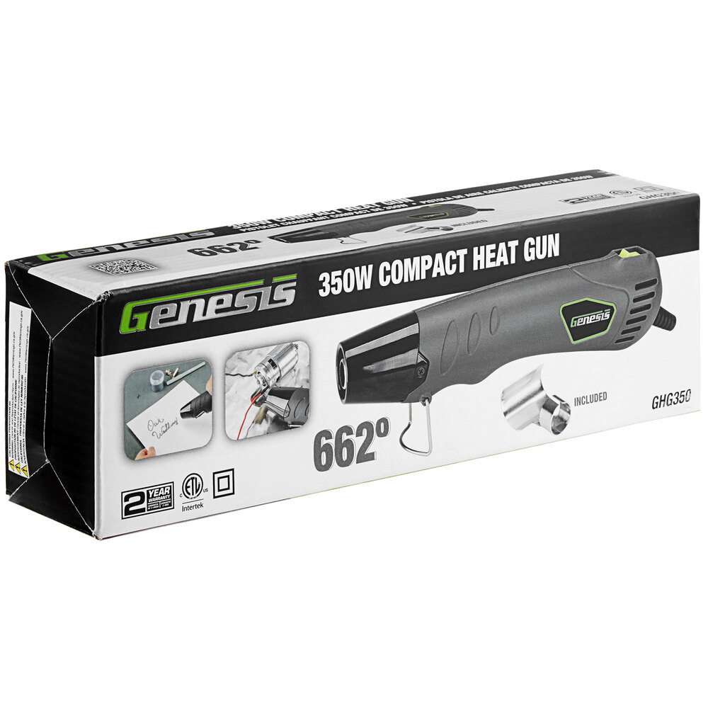 Genesis Compact Mini Heat Gun with Curved Nozzle and 6' Power Cord ...
