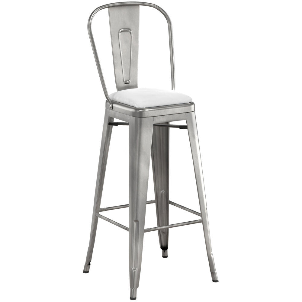 Lancaster Table & Seating Alloy Series Clear Coat Metal Indoor Cafe ...
