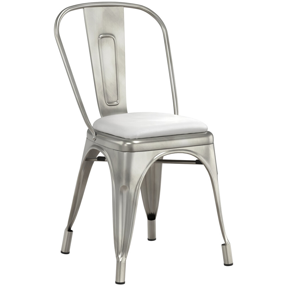 Lancaster Table & Seating Alloy Series Clear Coat Indoor Cafe Chair ...