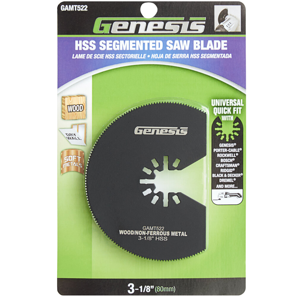 Genesis 3 1/8" Universal Quick-Fit HSS Segmented Saw Blade GAMT522