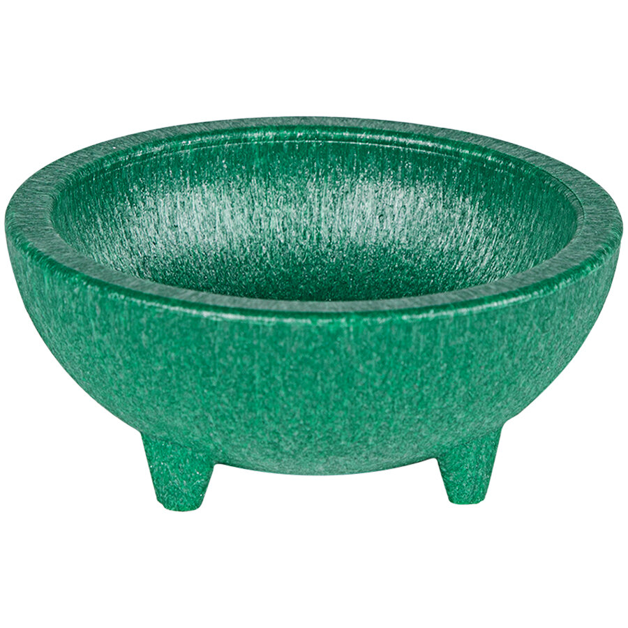 HS Inc. 4 oz. Green Chile Polypropylene Chico Molcajete - 24/Case