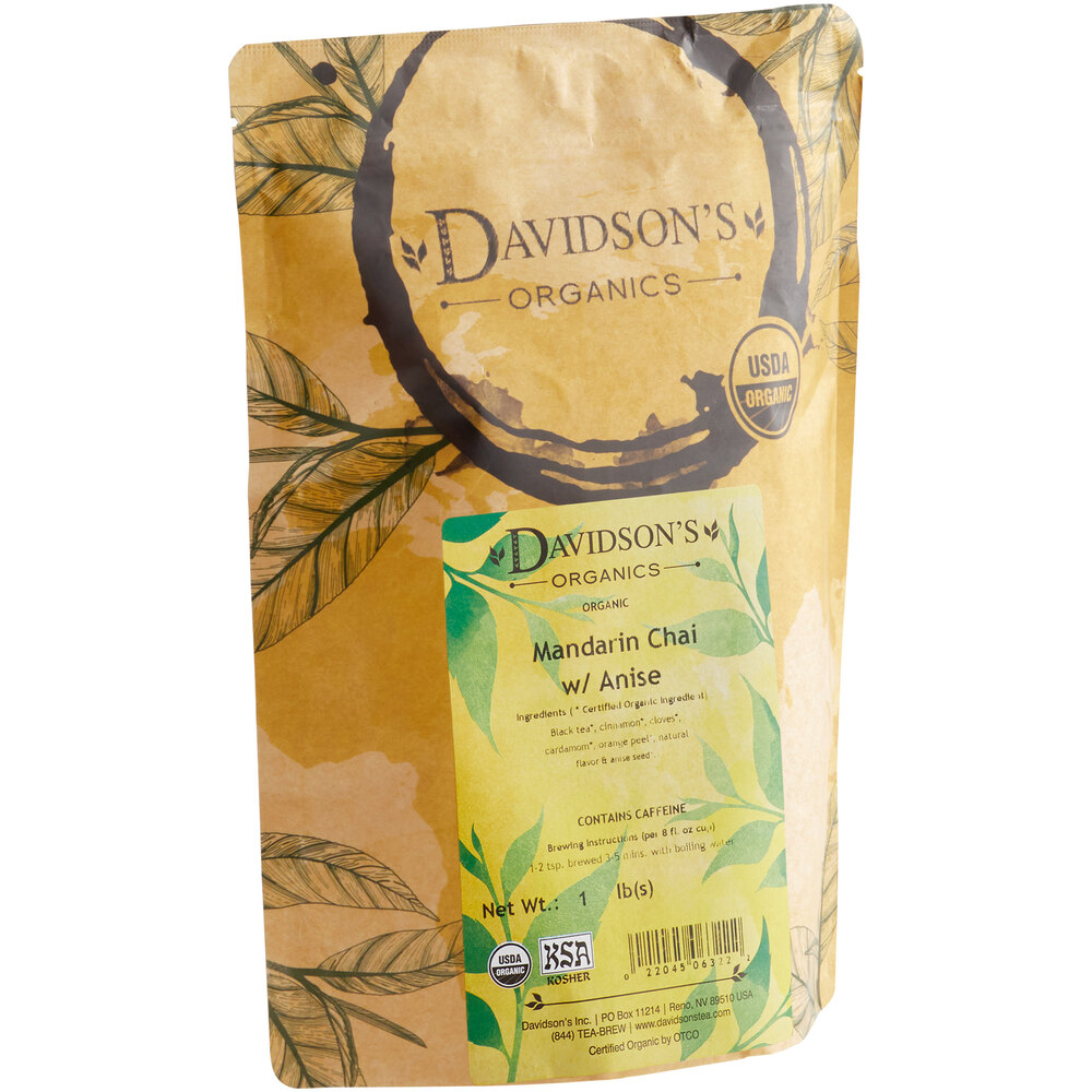 Davidson's Organic Mandarin Chai with Anise Loose Leaf Tea 1 lb.