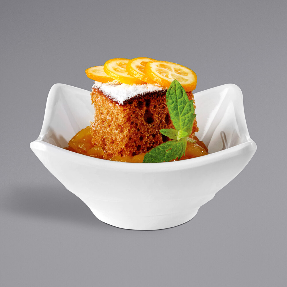 APS Minis 3.5 oz. White Melamine Bowl APS 84458 - 24/Case