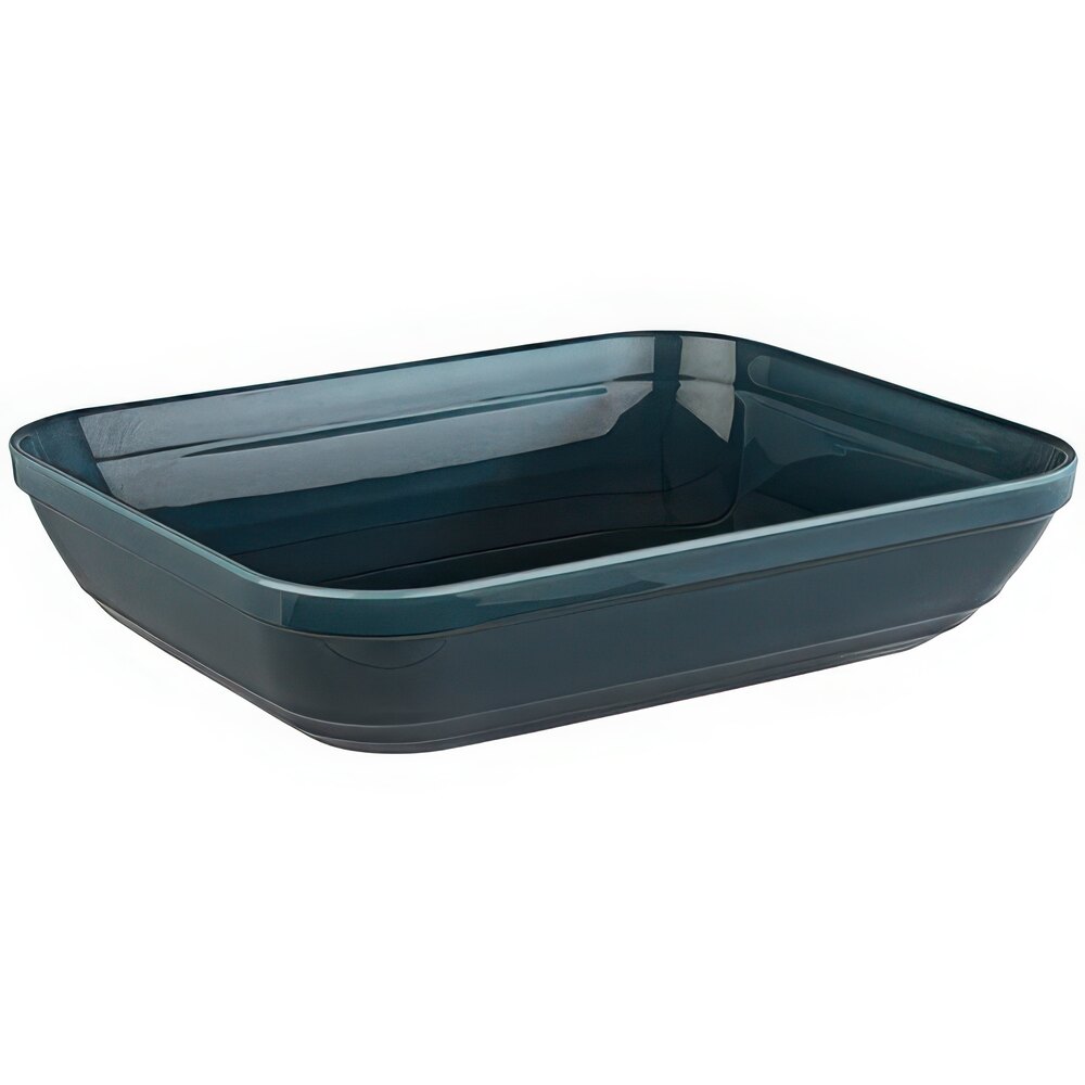 APS Emma 115 oz. Blue Rectangular Melamine Bowl