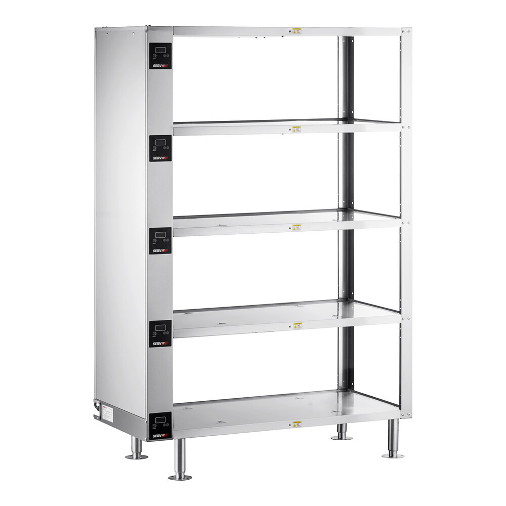 ServIt HSW20405 43" x 20 1/8" 5-Shelf Heated Shelf Warmer / Take-Out ...