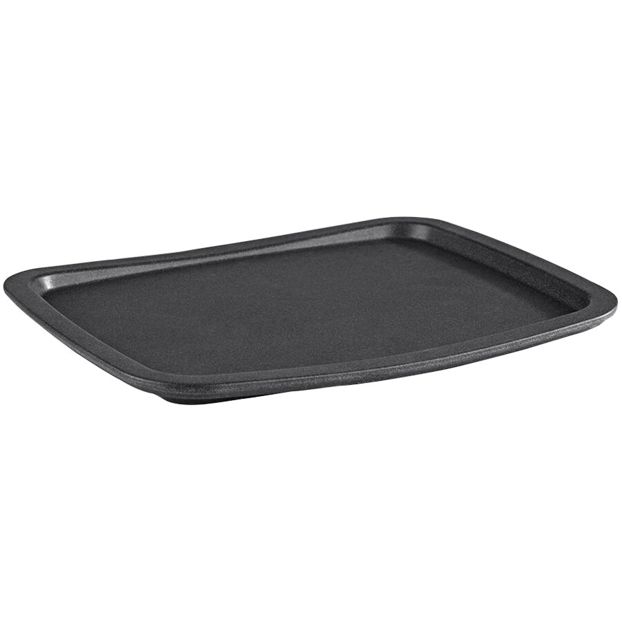 APS Iron 12 13/16" x 10 7/16" x 13/16" Melamine Serving Tray - 4/Case