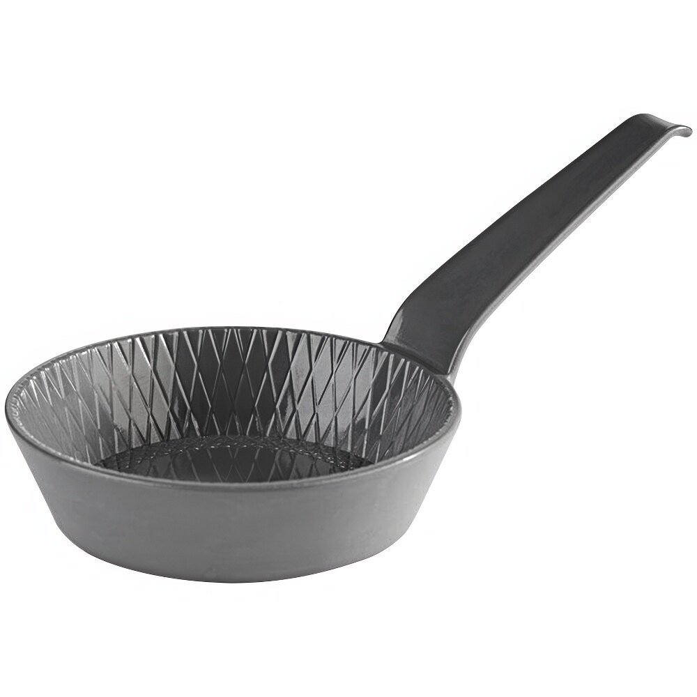 APS Minis 2.375 oz. Hammered Gray Long-Handled Melamine Bowl - 48/Case