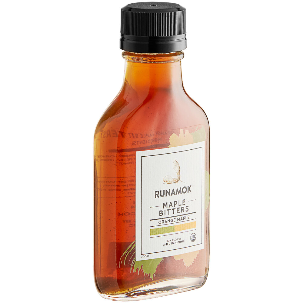 Runamok Orange Maple Bitters 3.4 fl. oz. - 6/Case