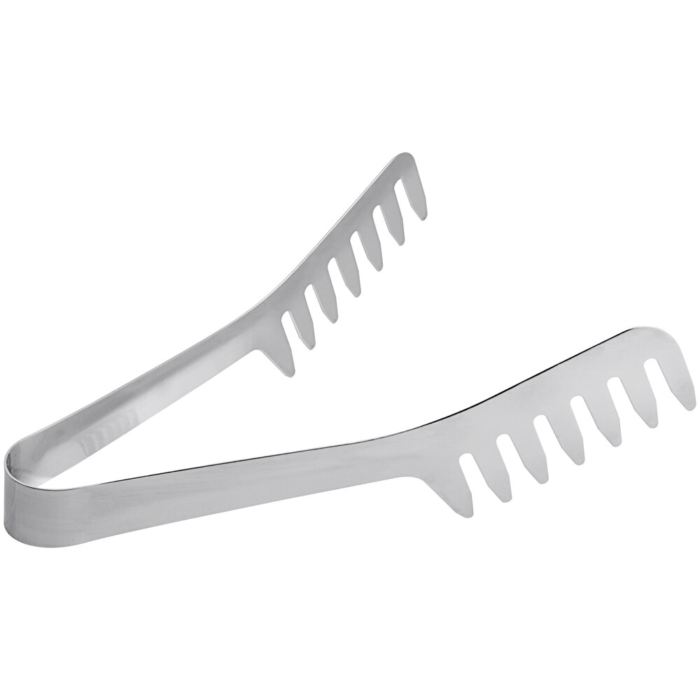 Choice 8" Stainless Steel Heavy Weight Spaghetti Tongs