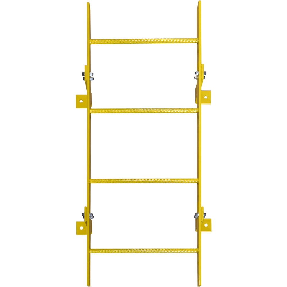Ballymore Tri-Arc 8-Rung Yellow Steel Fixed Safety Ladder WLFS0108-Y