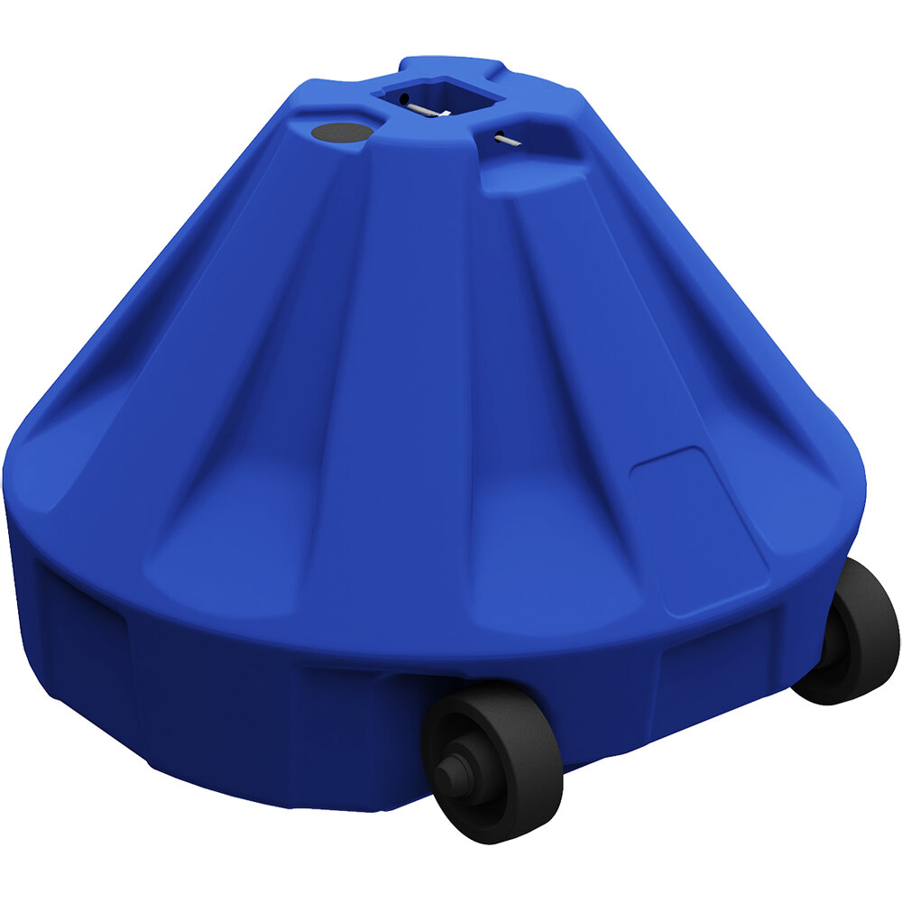 Plasticade® Roll-a-Post 18" x 12" Blue Fillable Plastic Base with ...
