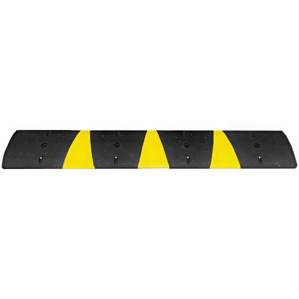 Plasticade® 6' Low Profile Black Rubber Speed Bump with 8 Cat Eye ...