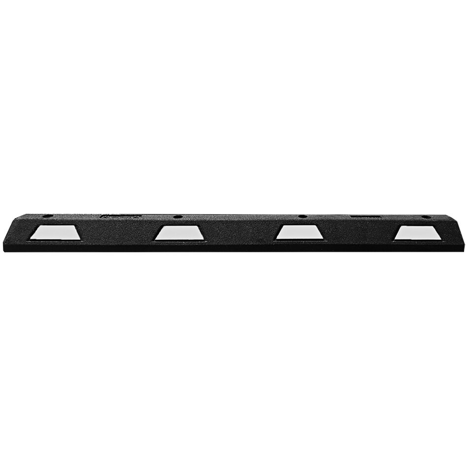 Plasticade 6' Black Rubber Car Stop / Parking Block with 4 Reflective ...